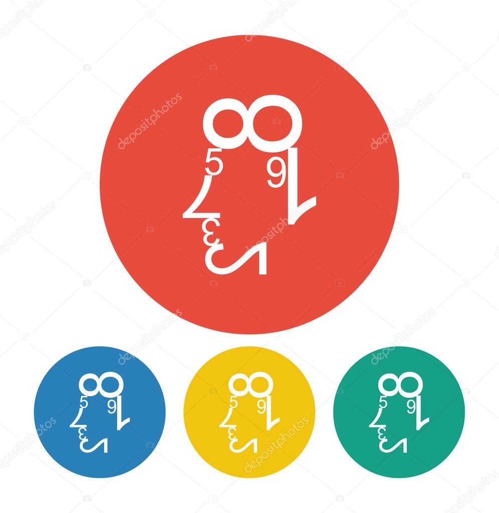 Human face of the data figures. human face numbers. Stock Vector by ...