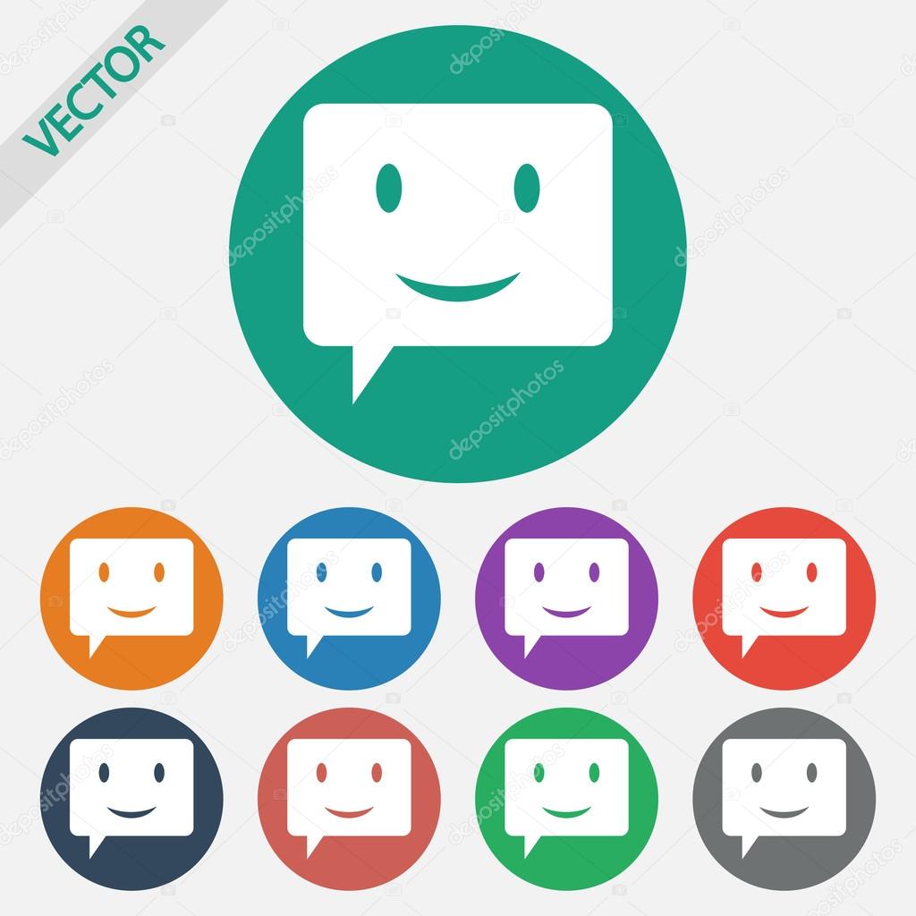 Smile talking bubble icon Stock Vector by ©Best3d 54112709