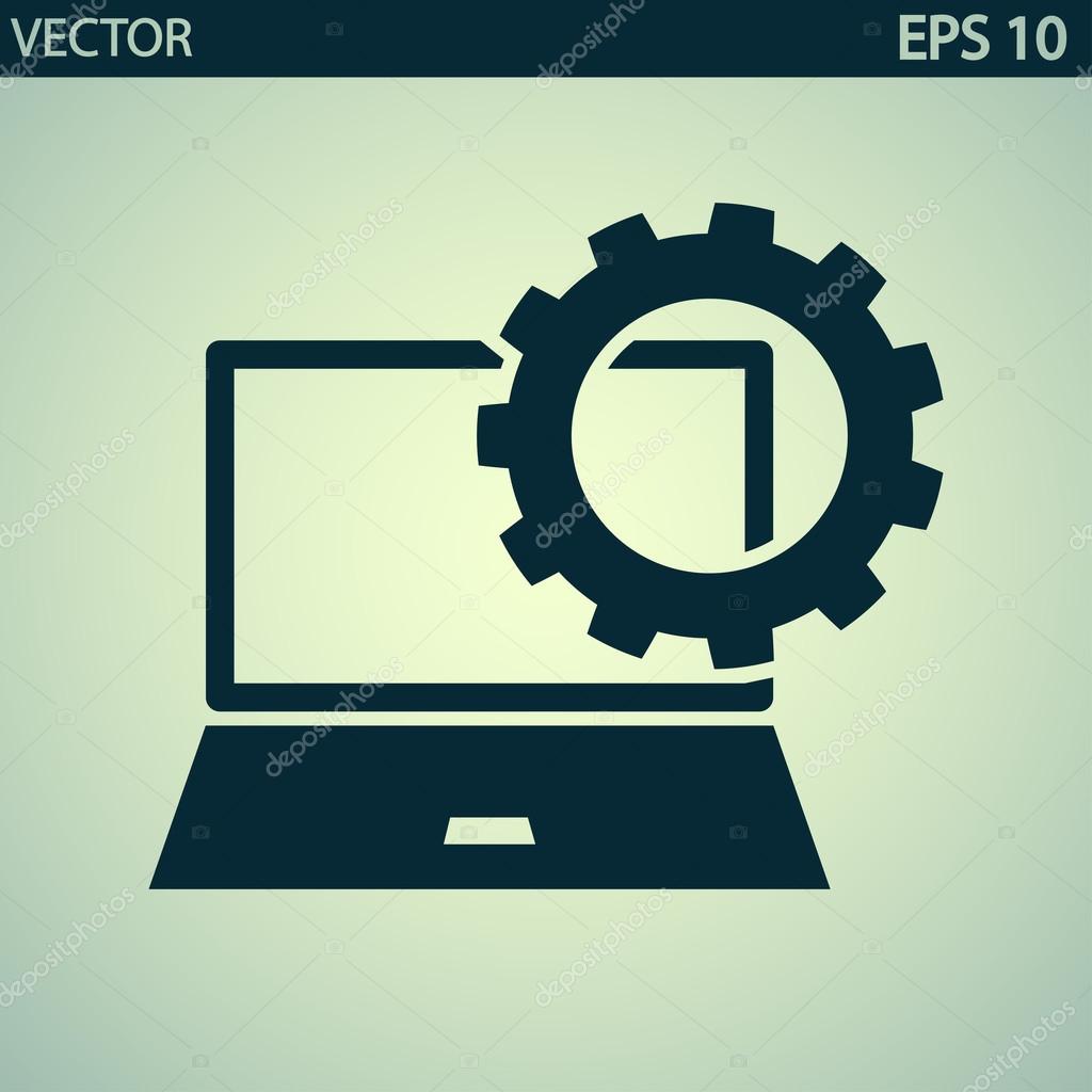 Setting parameters, laptop icon Stock Vector by ©Best3d 57187355