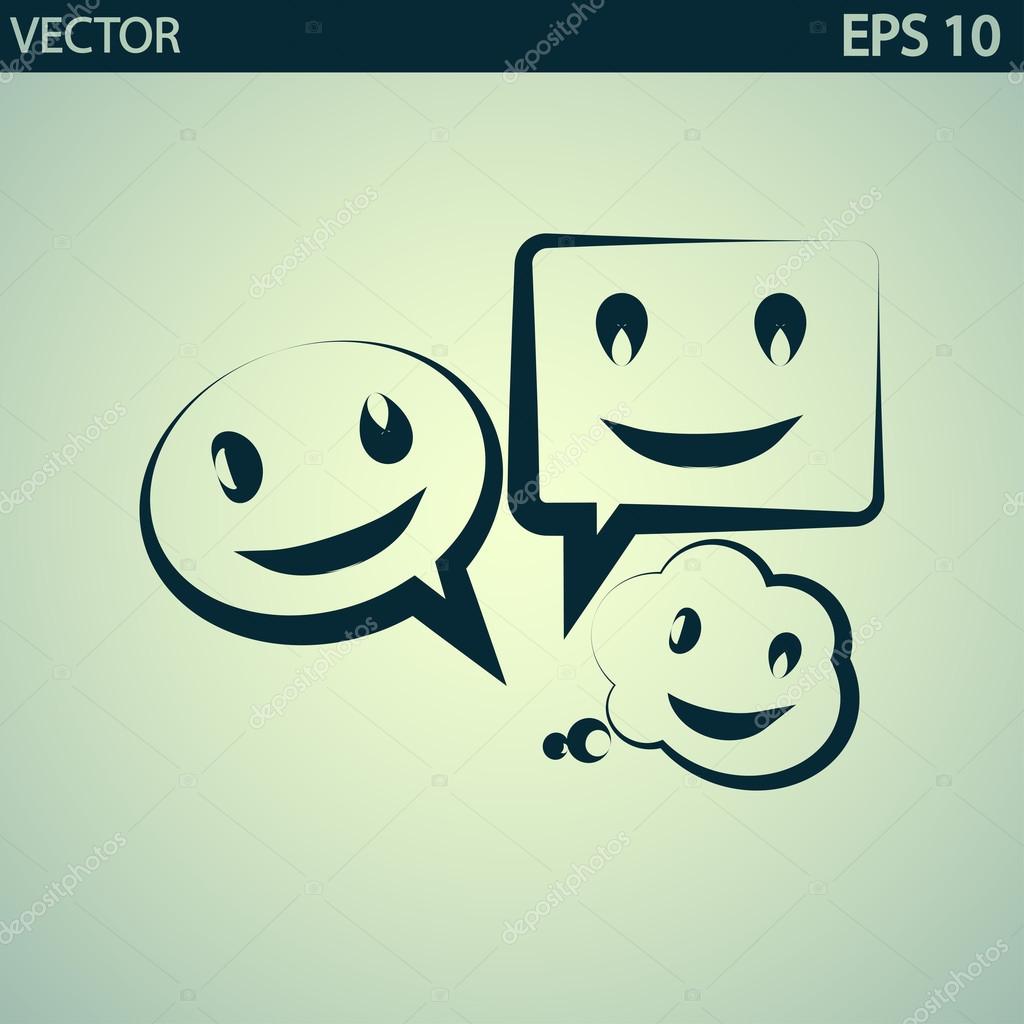 Smile talking bubble icon Stock Vector by ©Best3d 57190199
