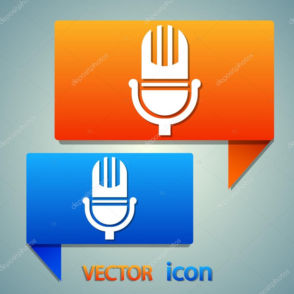 Microphone icon design Stock Vector by ©Best3d 57191355