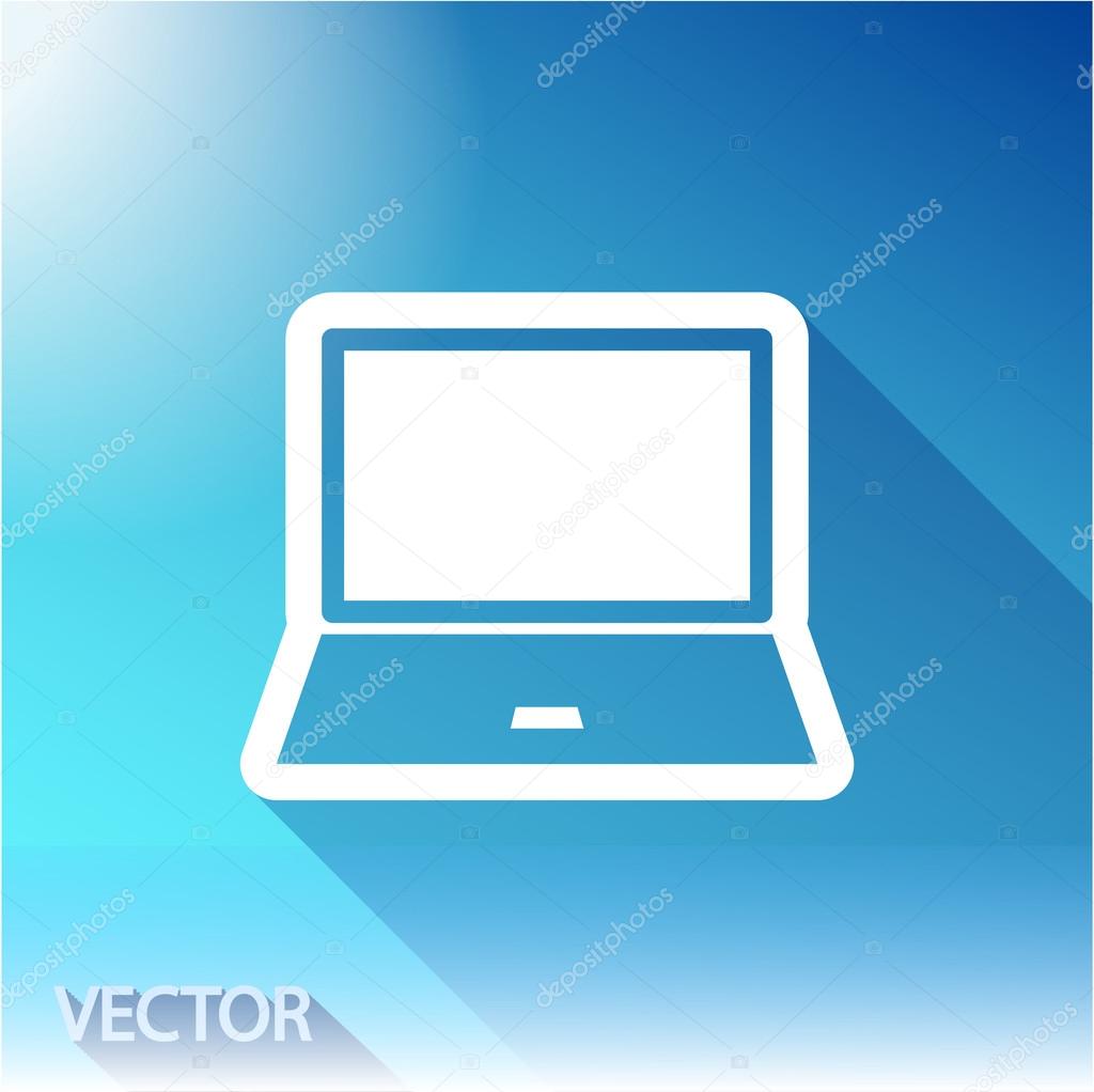 Laptop icon on sky background Stock Vector by ©Best3d 57192473