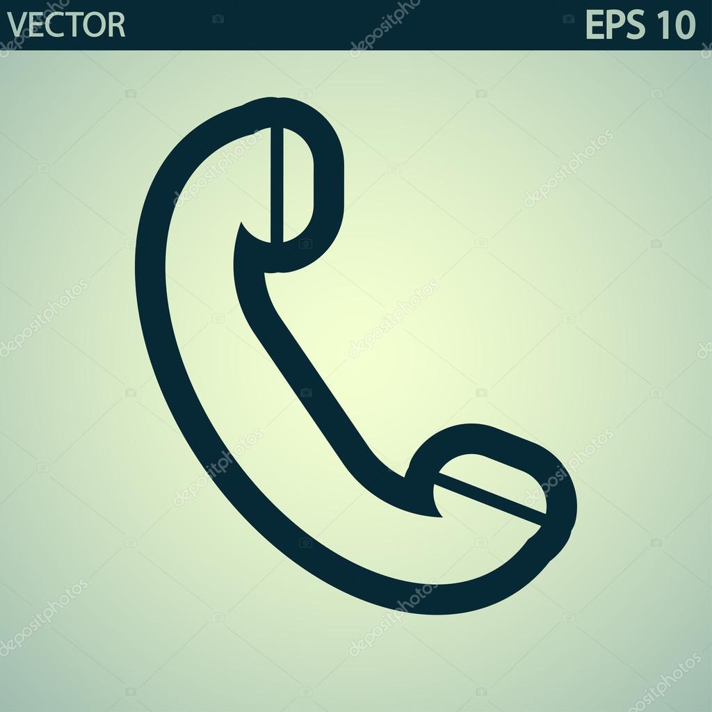Phone, flat icon Stock Vector by ©Best3d 57197003
