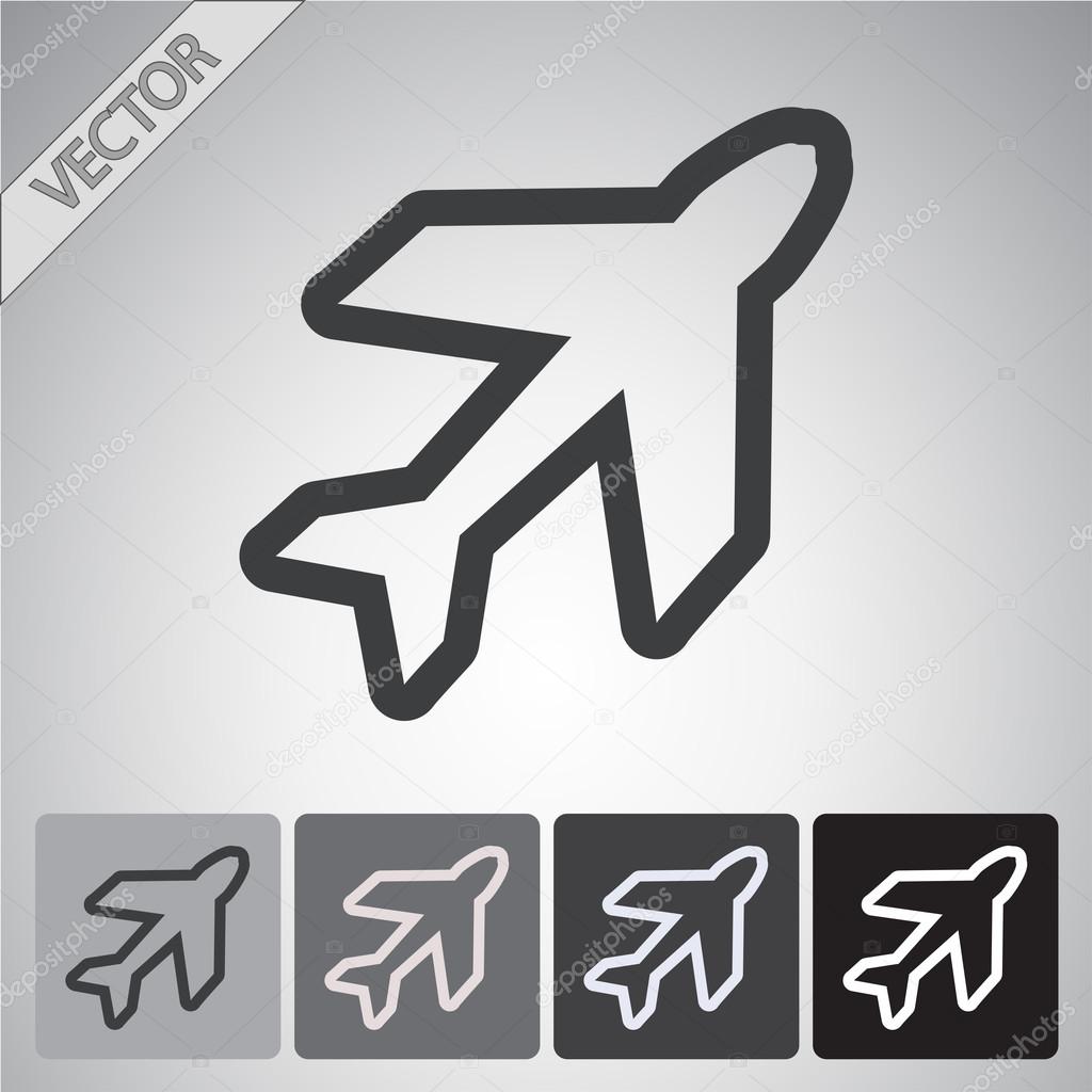 Image vectorielle Icône symboles avion par ©Best3d - 57200591