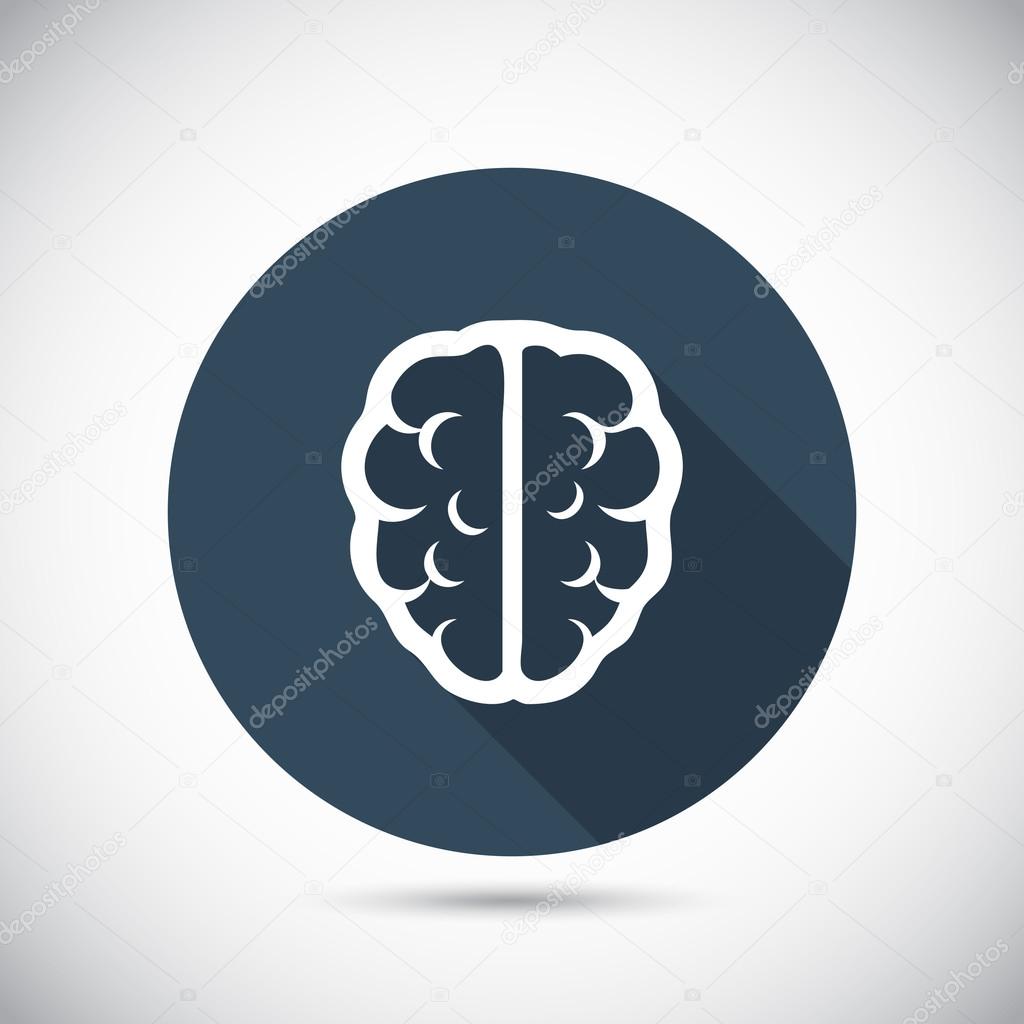 Brain icon Flat design style Stock Vector by ©Best3d 59772671