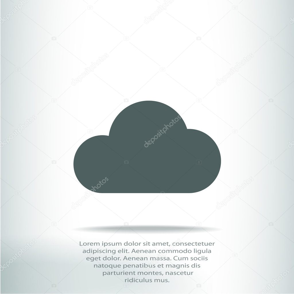 Cloud icon Flat design style Stock Vector by ©Best3d 59783411