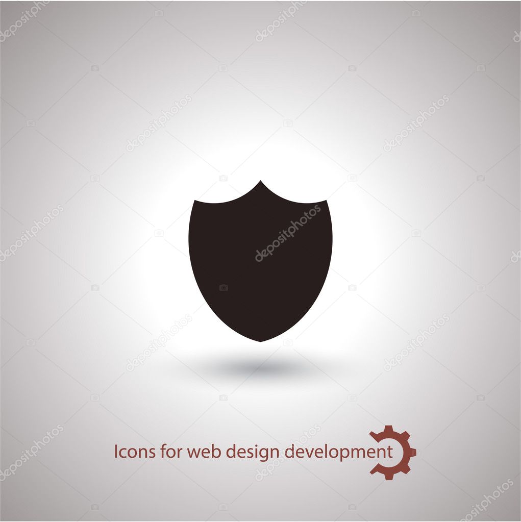 Shield icon. Flat design style Stock Vector Image by ©Best3d #60369621