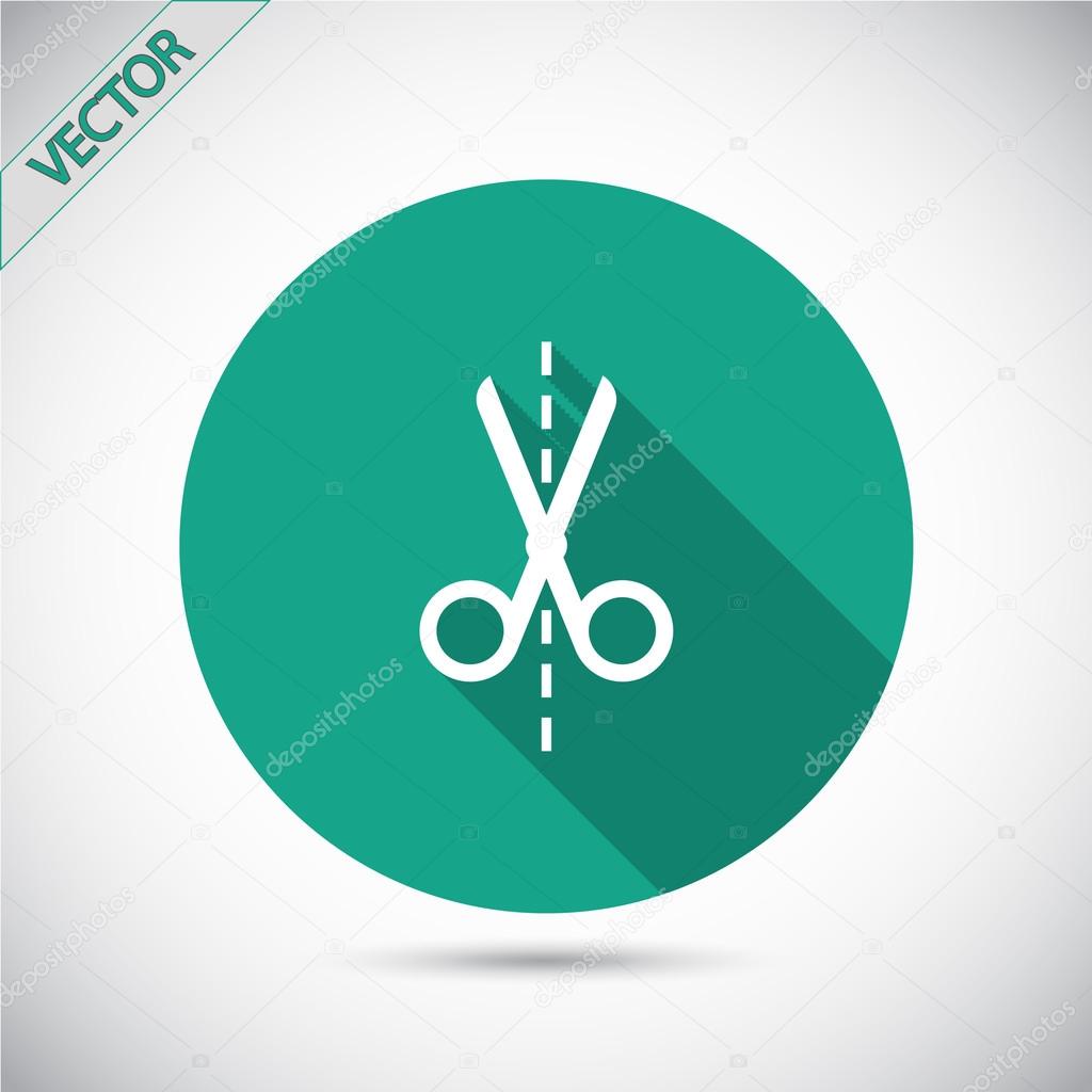 Scissors flat icon Stock Vector Image by ©Best3d #60381825