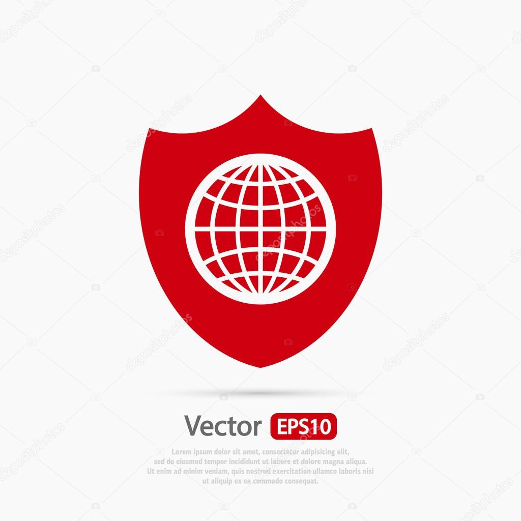 Shield icon, Flat design style Stock Vector Image by ©Best3d #80755032