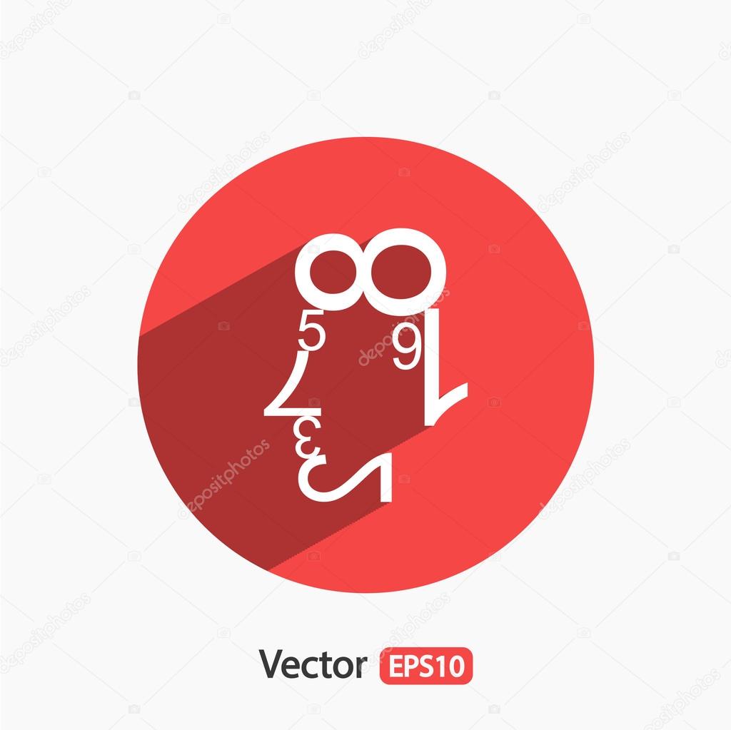 Human face of the data figures. — Stock Vector © Best3d #80755618