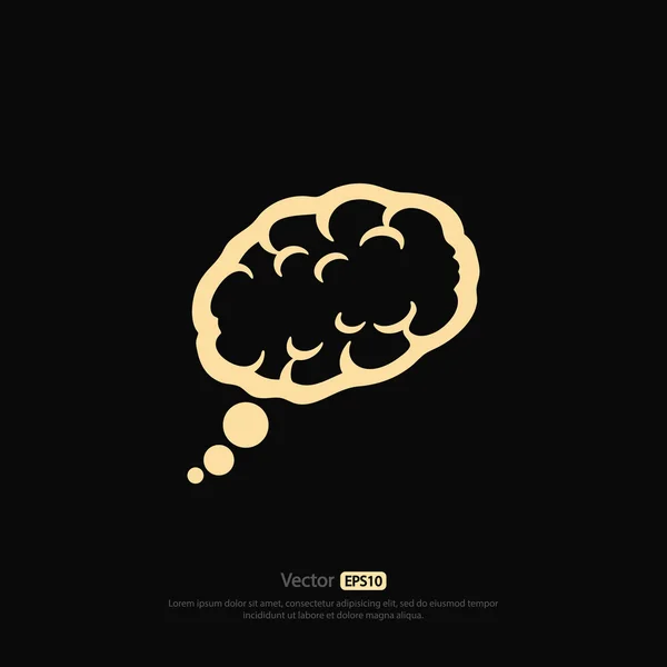 Brain icon Flat design style — Stock Vector © Best3d #60384543