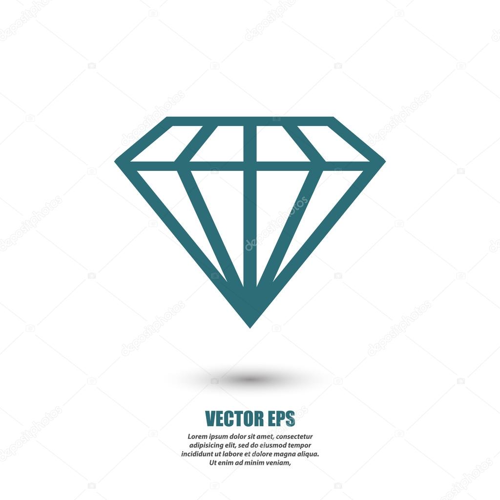 Diamond flat design icon Stock Vector by ©Best3d 92986592