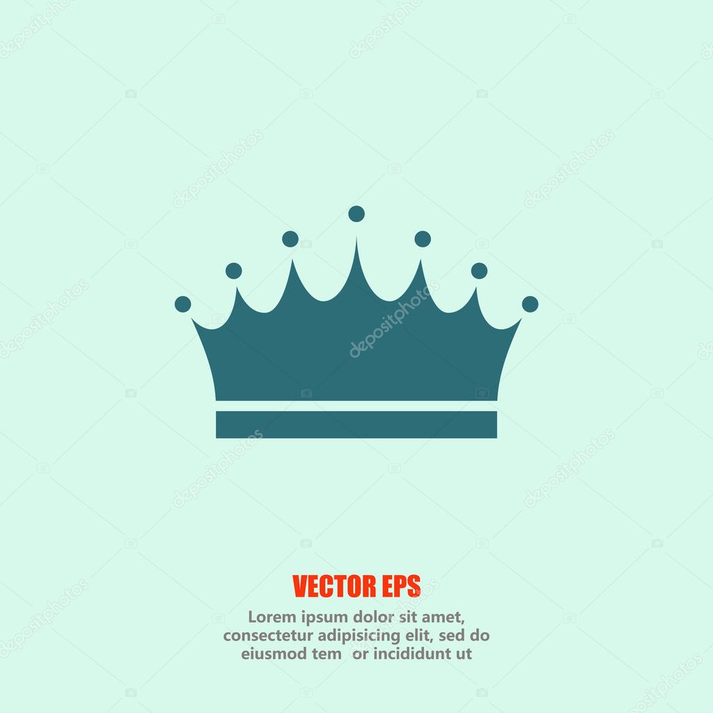 Crown icon, Flat design style Stock Vector by ©Best3d 92989278