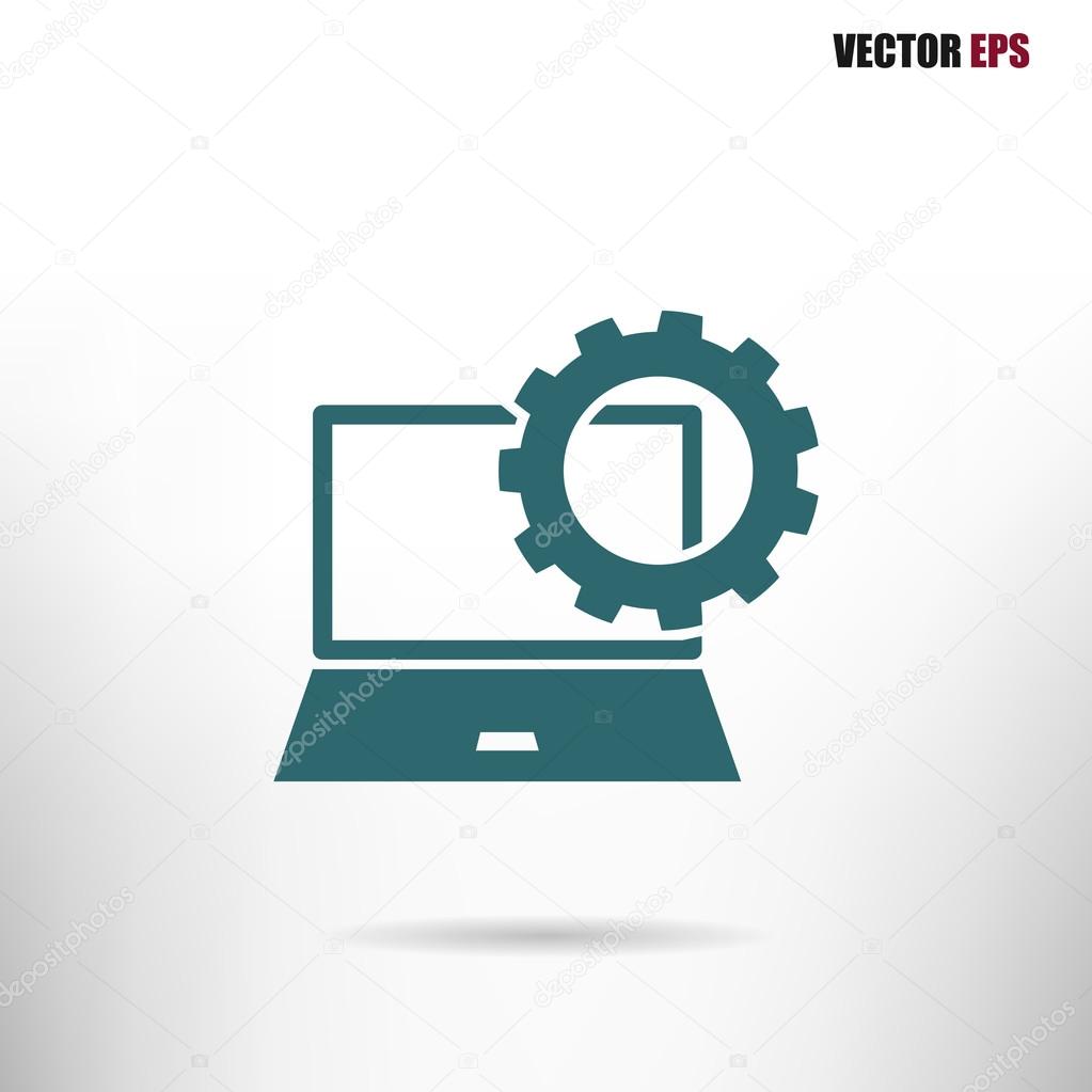 Setting parameters, laptop icon Stock Vector by ©Best3d 93046034