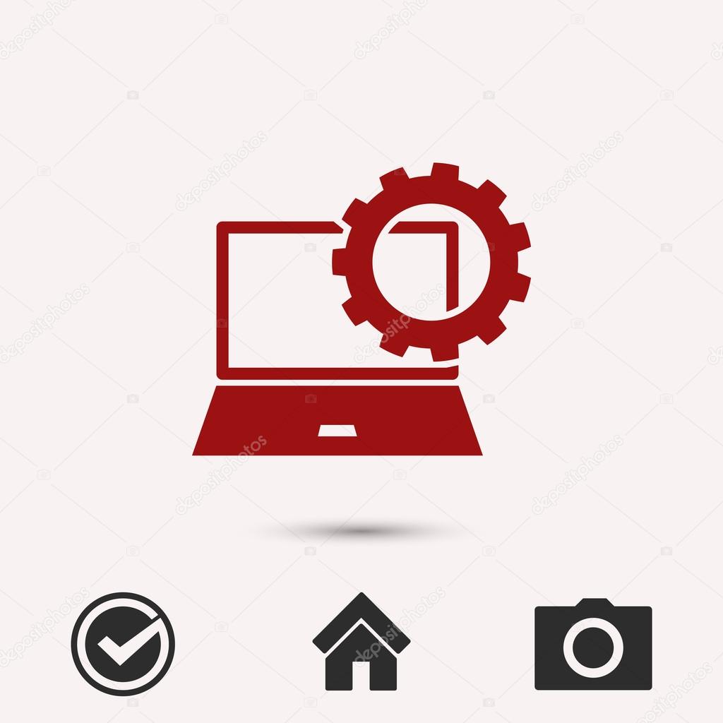 Setting parameters, laptop icon Stock Vector by ©Best3d 93047446