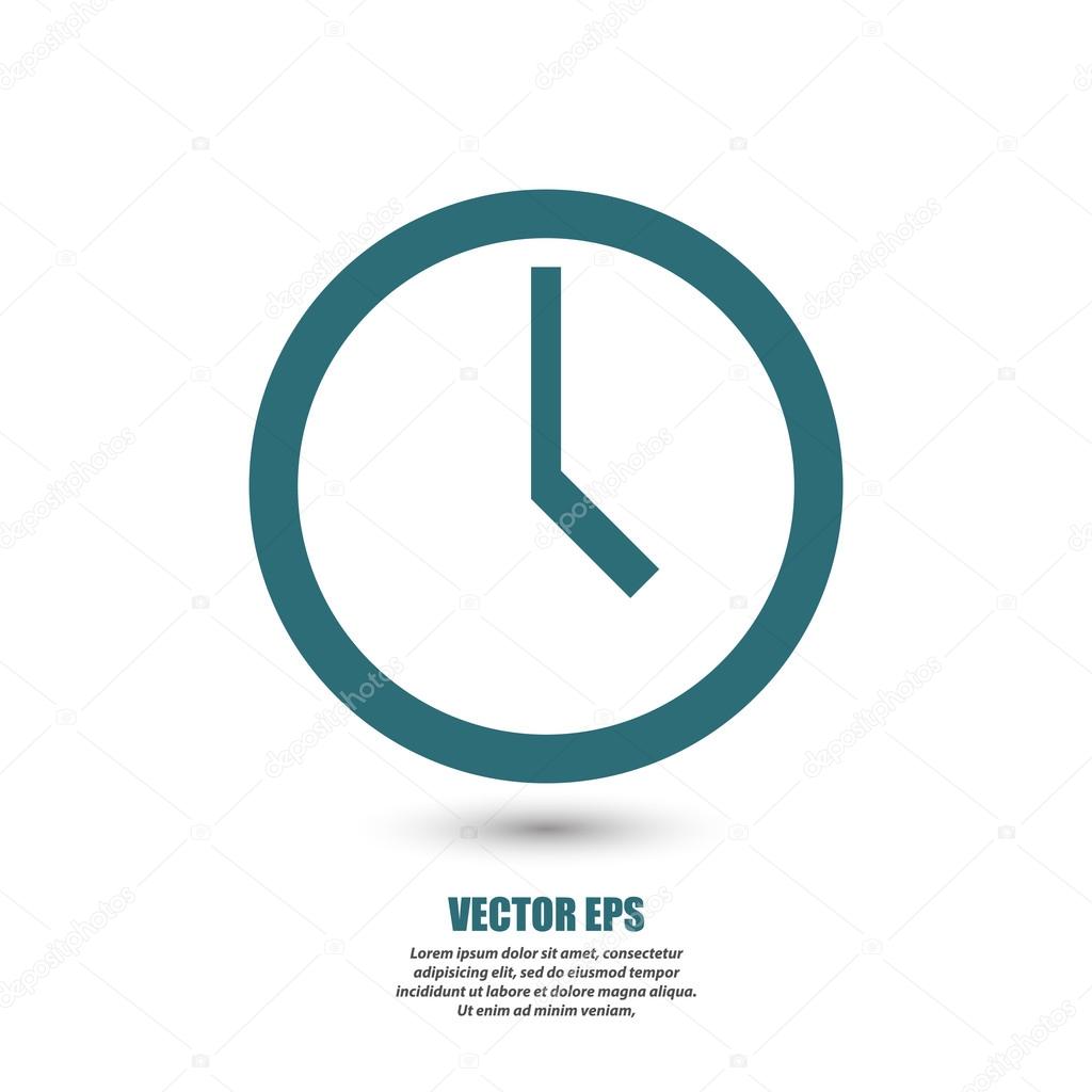 Clock flat design icon Stock Vector by ©Best3d 93052436