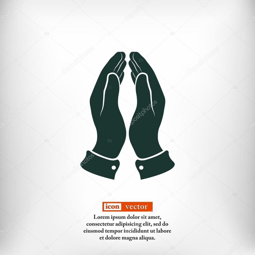 Icono de manos rezando Vector de stock #93093514 de ©Best3d