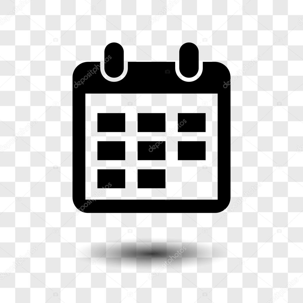 Calendar Icon Black And White Vector
