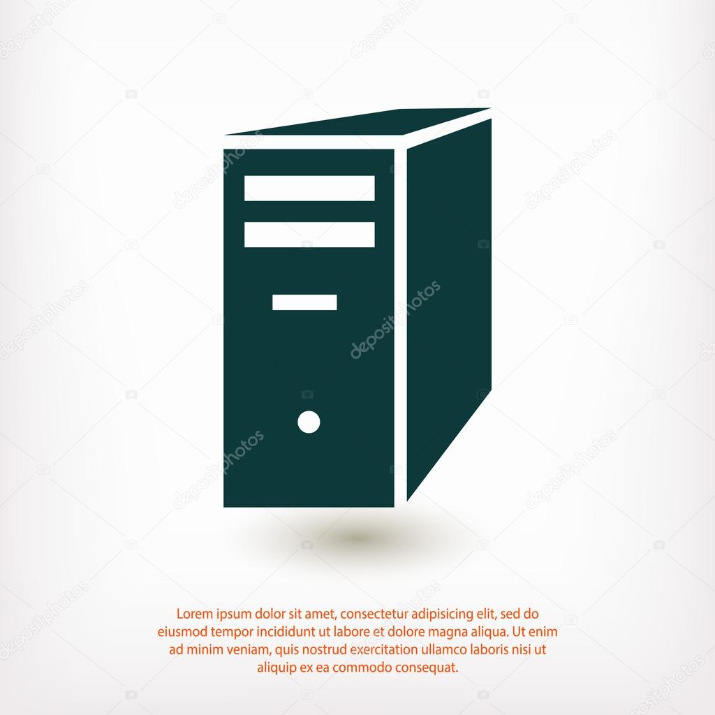 Computer server icon Stock Vector by ©Best3d 97495744