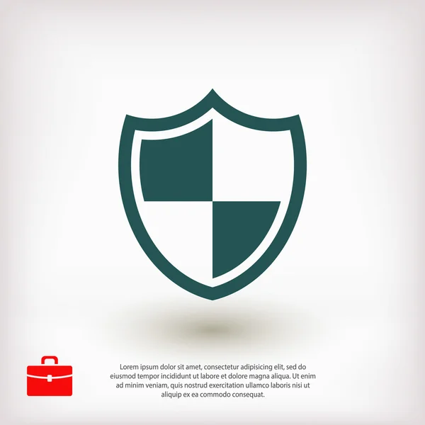 Shield icon, Flat design style — Stock Vector © Best3d #80756818