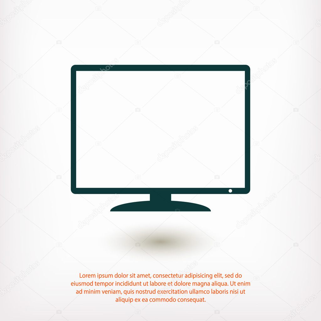 Monitor icon illustration. Stock Vector by ©Best3d 97513678