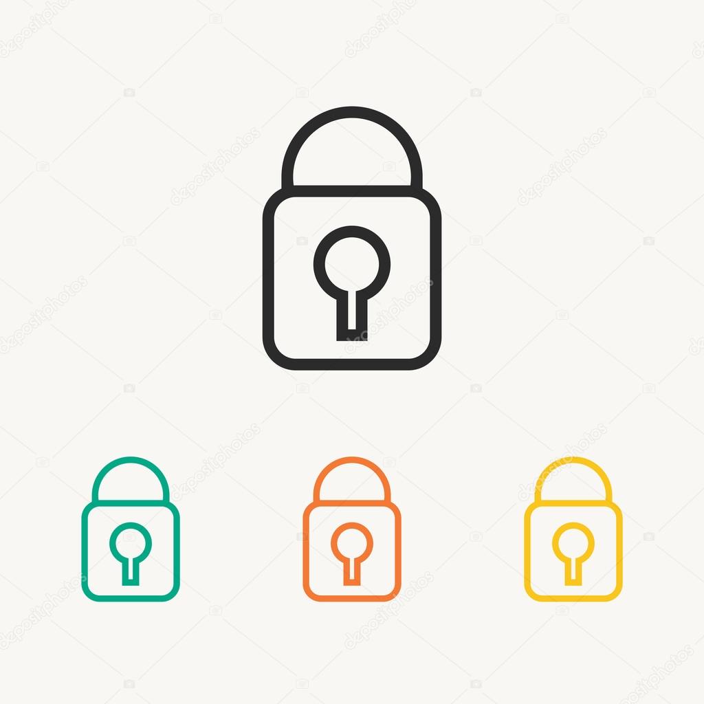 Lock flat design icon Stock Vector by ©Best3d 97519934