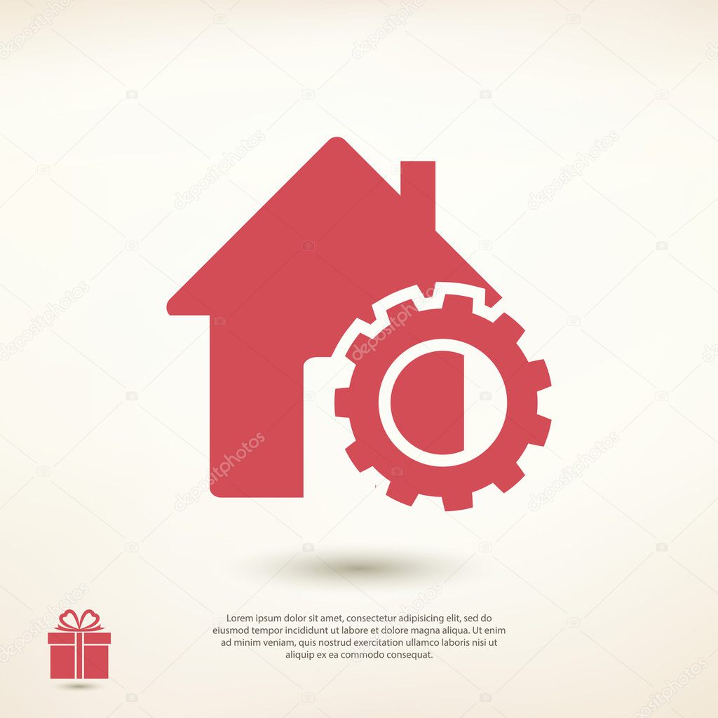 Setting parameters, house icon Stock Vector by ©Best3d 99530156
