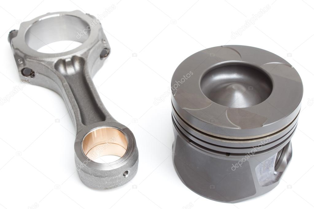 Connecting rods and pistons, engine parts. elements of the crank ...