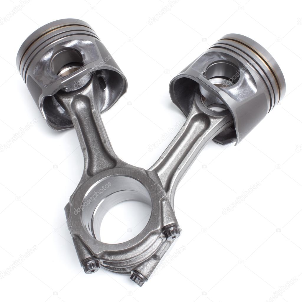 Connecting rods and pistons, engine parts. elements of the crank ... Connecting rods and pistons, engine parts. elements of the crank ...