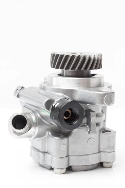 Hydraulic power steering pump on a white background engine parts Stock ...