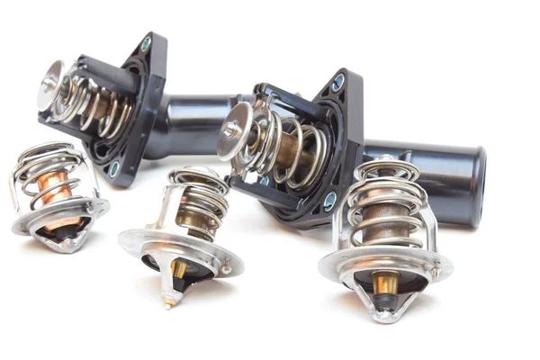 Parts of the car engine. Thermostat engine cooling system of the ...