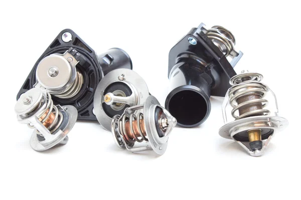 Parts of the car engine. Thermostat engine cooling system of the ...