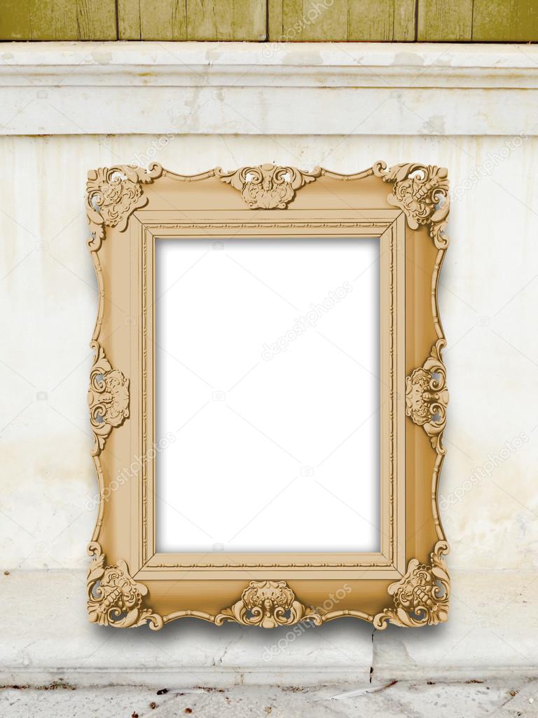 Baroque frame on ancient wall Stock Photo by ©AlessandroMassimiliano ...