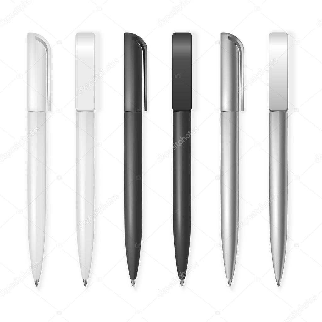 Set of vector pens. Stock Vector by ©Gomolach 109269312