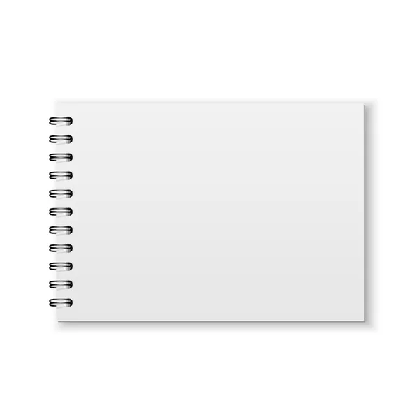 Vector Realistic Mock Layout Album Drawing Notebook Top View White ...