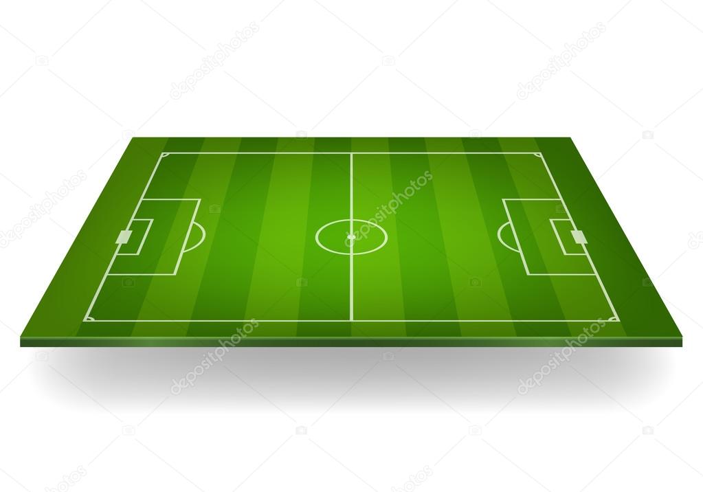 Campo de f tbol a rayas. Ilustraci n vectorial. 2024