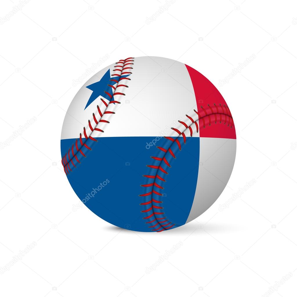 Baseball with flag of Panama, isolated on white Stock Vector Image by ...