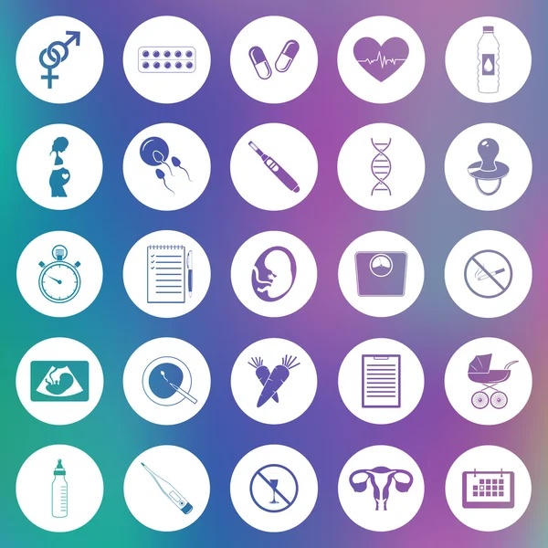 Simple pregnancy icons Stock Vector by ©Gomolach 99667228