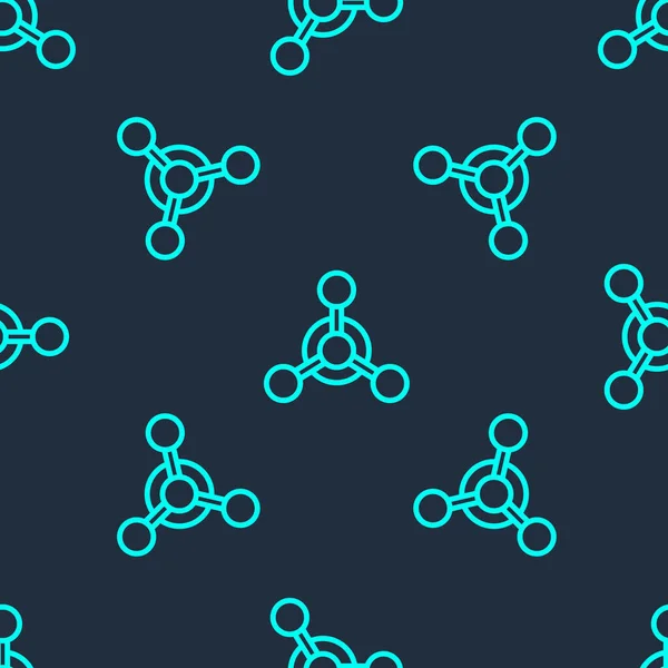 Line Mind Map Infographic Icon Isolated Seamless Pattern Blue ...