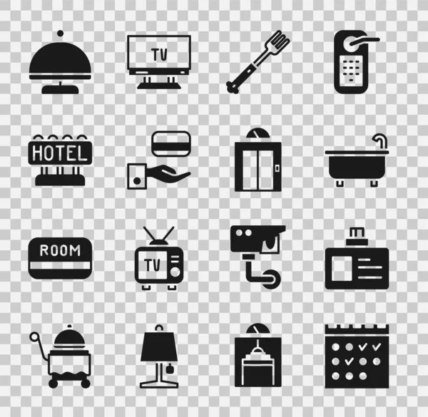 Grafika wektorowa Hotel piktogramy, Hotel piktogramy obrazy wektorowe ...