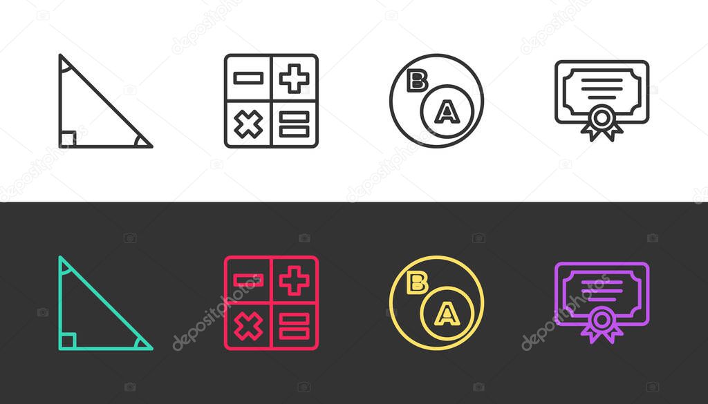 Set line Triangle math, Calculator, Subsets, es un subconjunto de la ...