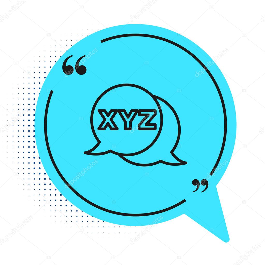 Línea negra XYZ Icono del sistema de coordenadas aislado sobre fondo ...