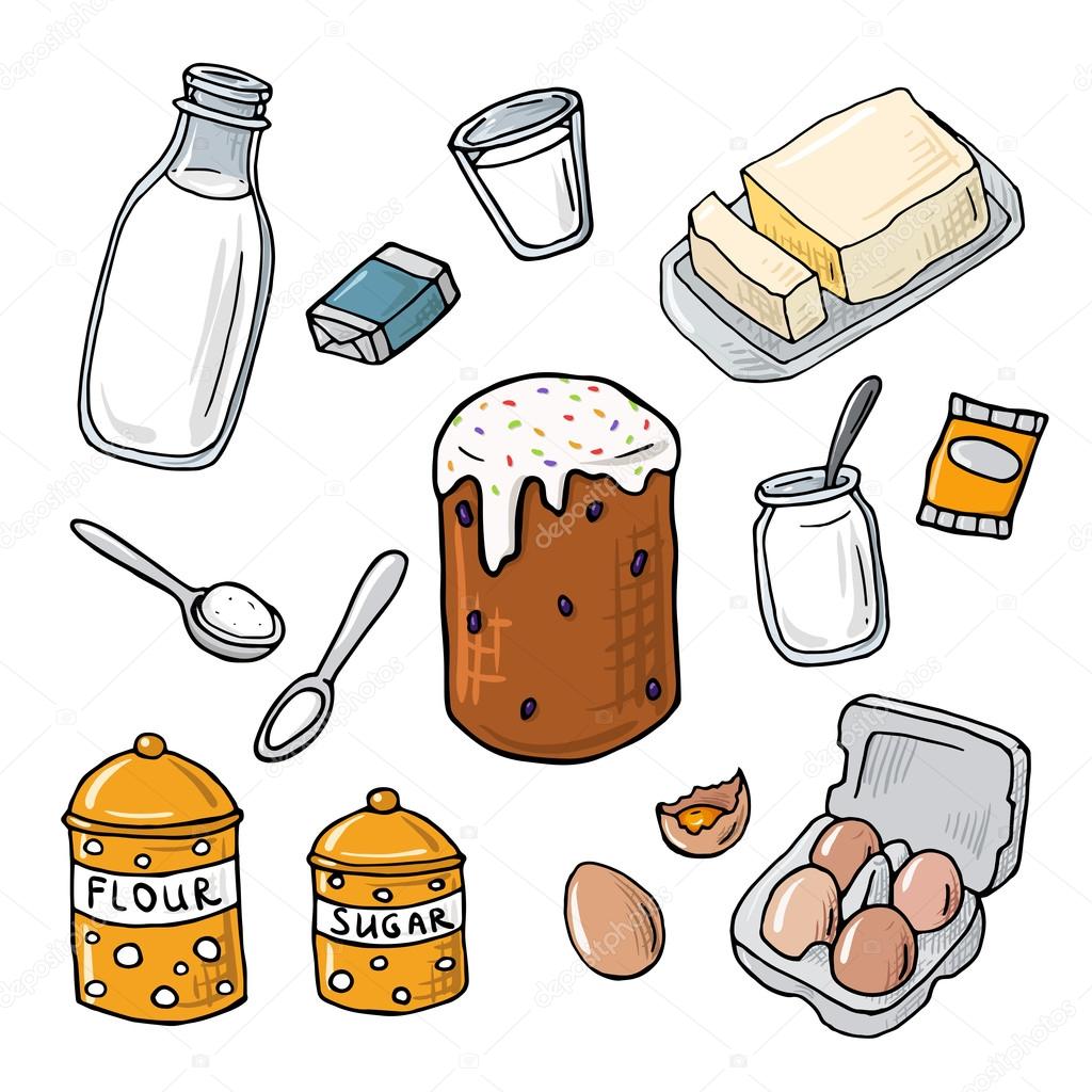 Cake Ingredients Clipart