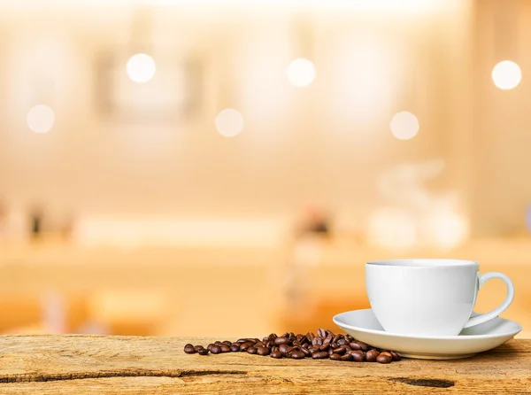 Coffee shop blur background with bokeh image. — Stock Photo ...