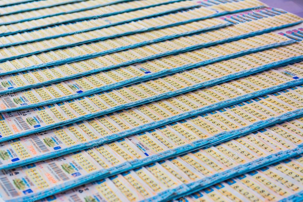 Thai lottery tickets sold at lottery ticket shop in Chiangmai – Stock ...