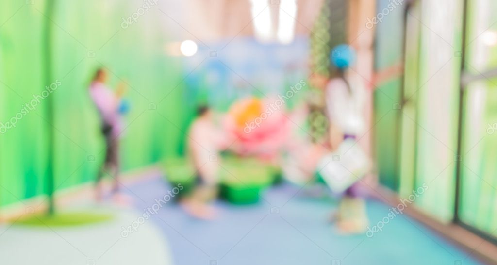 Image Blur Kid Science Museum Background Usage — Stock Photo ...