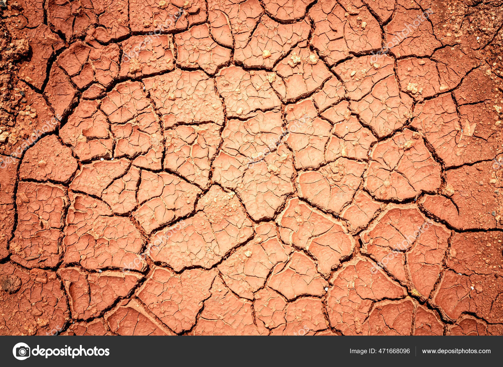 Full Frame Terrain Arid Climate Surface Land Cracked Crack Soil Stock ...