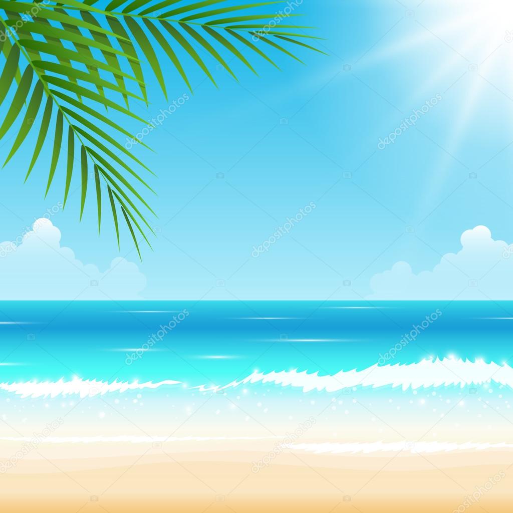 Summer beach. Vector illustration eps 10. — Stock Vector © freshwater ...