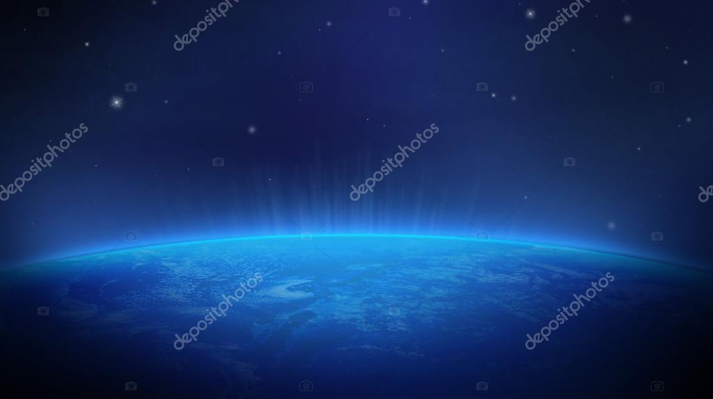 Earth With Stars 360 Panorama