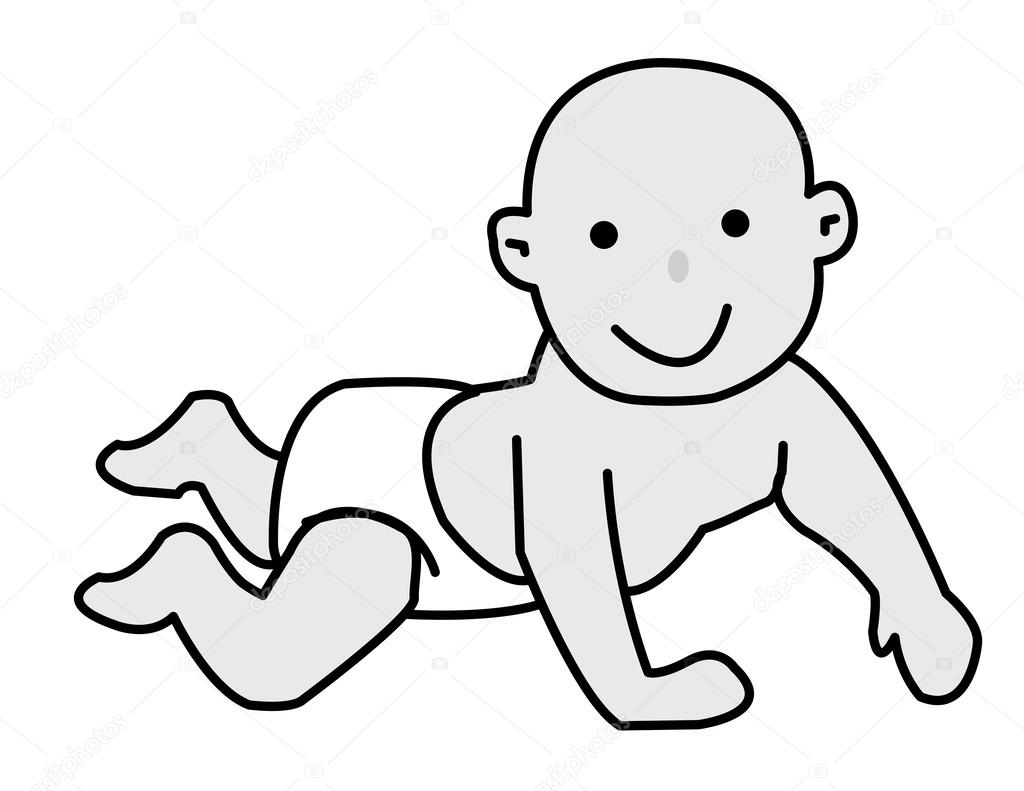 Baby Crawling Drawing